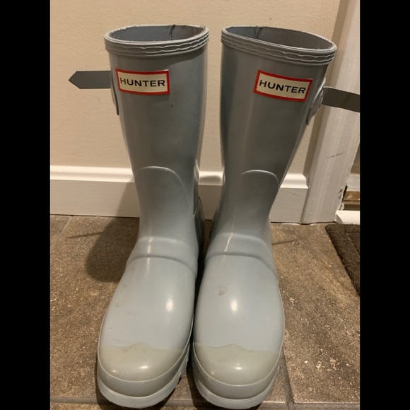 Hunter | Shoes | Hunter Light Blue Boots | Poshmark